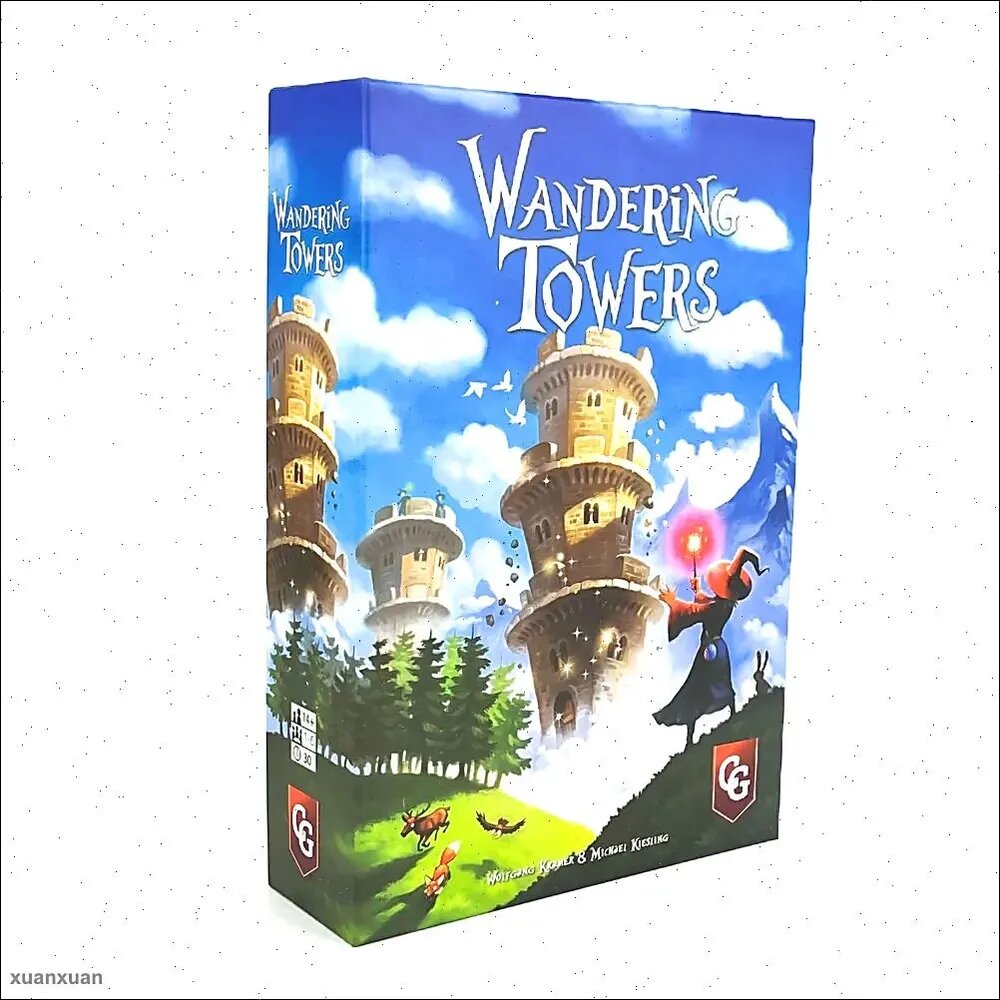 Настольная игра Wandering Towers: Лучшая семейная игра от SDJ. Для 2-6 игроков (30 мин). Подарок на Рождество и День Рождения. Красочная большая коробка.