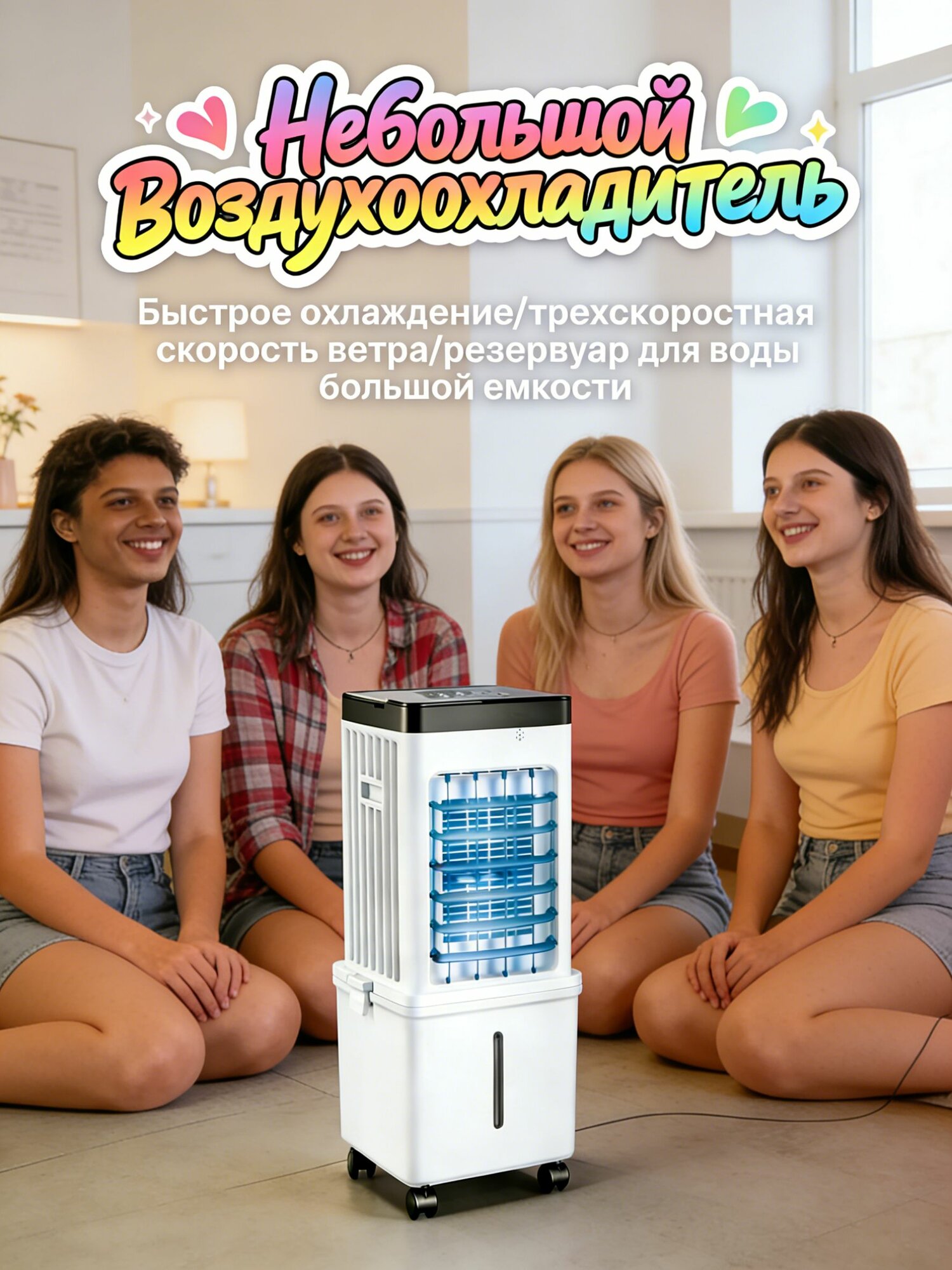 Охладитель воздуха, напольный кондиционер, климатическая система, увлажнитель воздуха, вентилятор