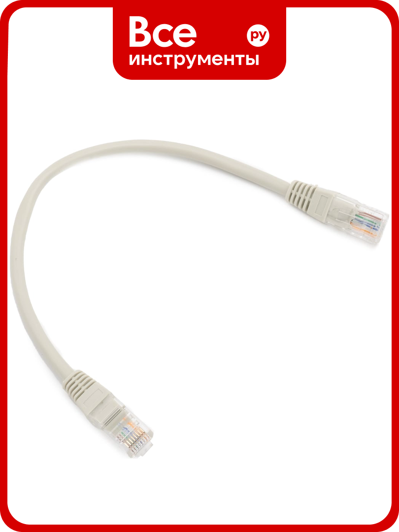 Кабель патч-корд A1 0.25 м, U/UTP, 5e, медь, серый A1-LCU5E-C-0.25M