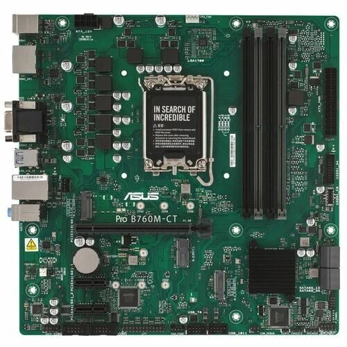 Материнская плата ASUS Pro B760M-CT-CSM - LGA 1700, Intel B760, 4xDDR5-4800 МГц, 1xPCI-Ex16, 2xM.2, Micro-ATX