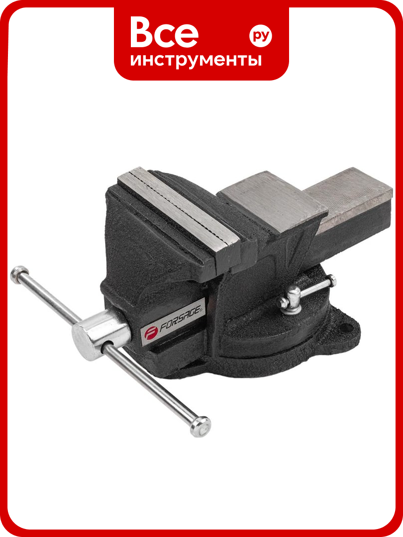 Тиски стальные поворотные с наковальней Forsage 4 (100мм) F-6540104(60507)