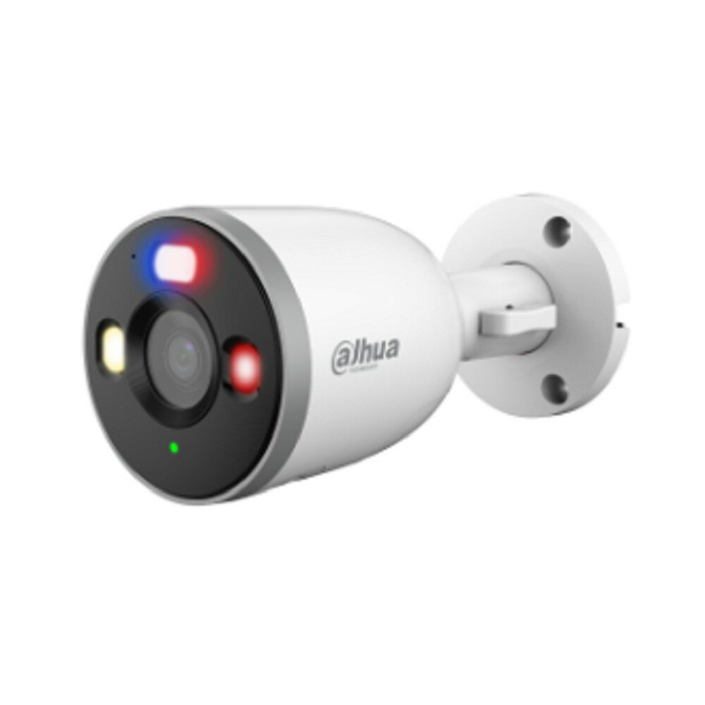 DAHUA Видеонаблюдение DH-IPC-F5DP-PV-0280B Уличная цилиндрическая IP-видеокамера 5Мп; 1 2.7” CMOS;2.8мм двойная подсветка; сигнализация красно-синей