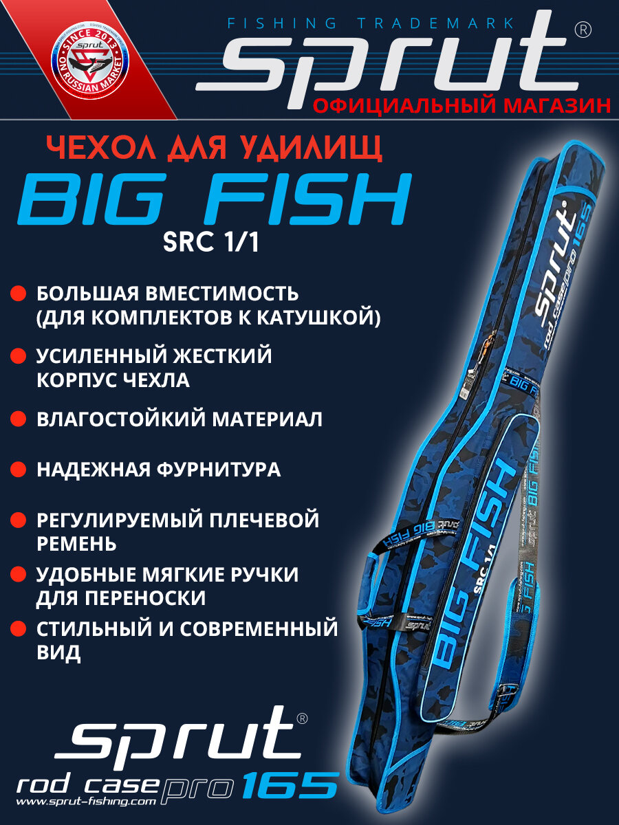 Чехол для удочек Sprut Big Fish 165 (SRC 1/1) — фото 1