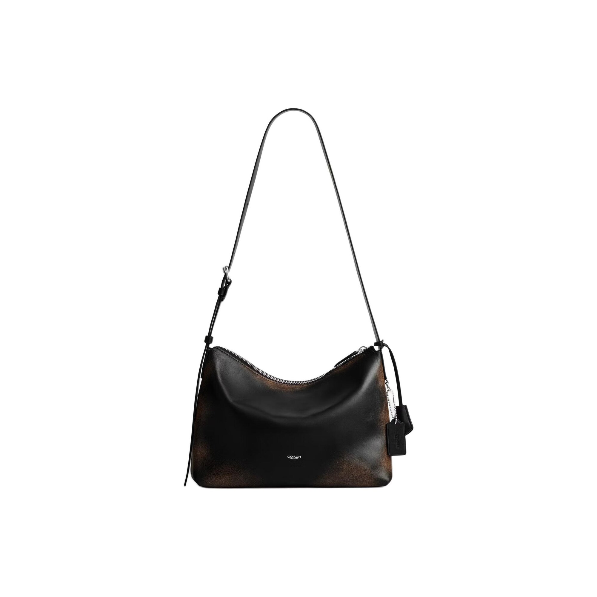 Сумка Coach, фактура матовая, коричневый