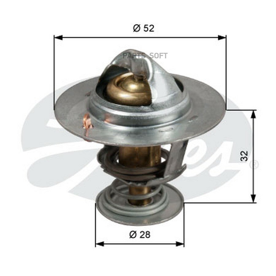 (7412-10700) Термостат от официального дистрибьютора, GATES, артикул TH50292G1
