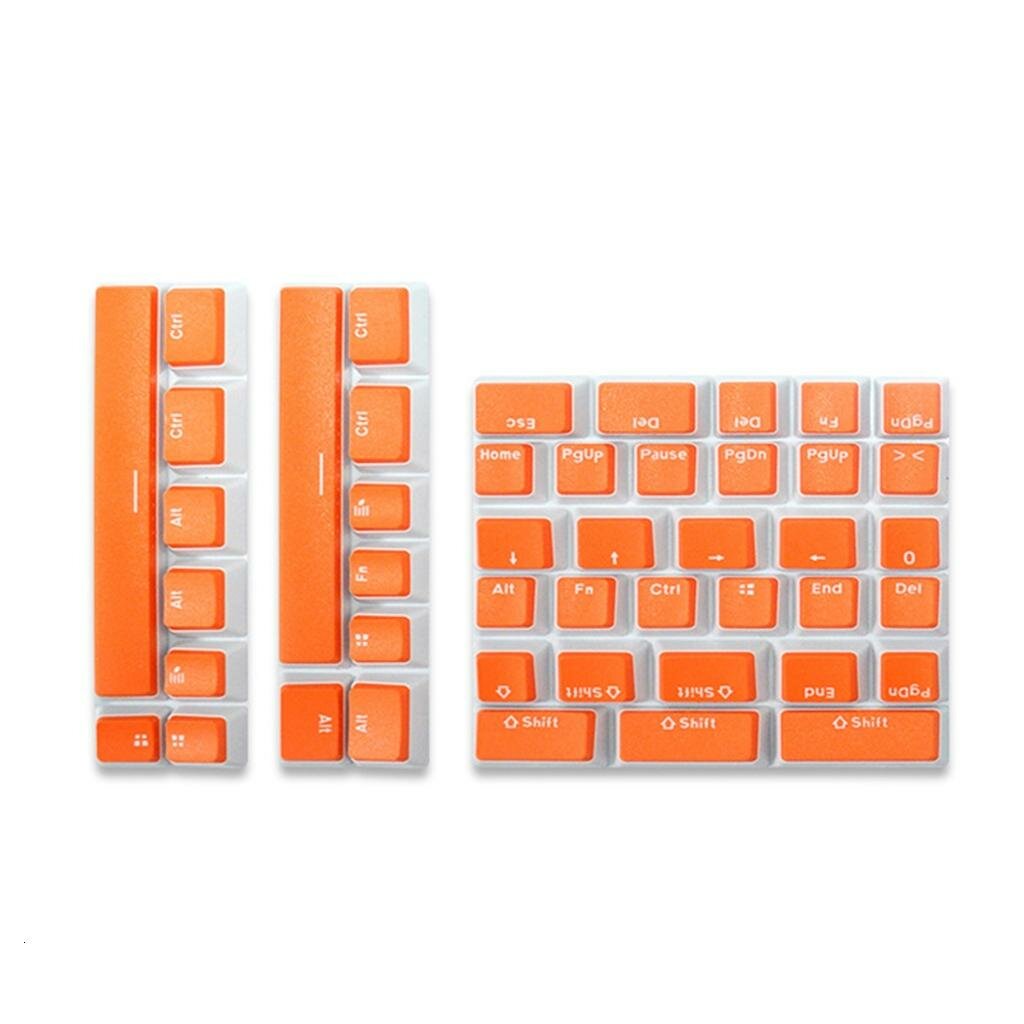 Ключица PBT для механической клавиатуры, 6,5 U, оранжевый красный белый