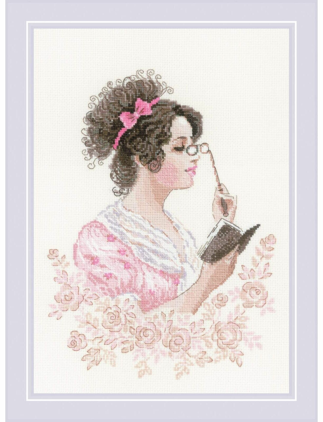Набор для вышивания крестом "Книжный клуб", 21Х30 см, 1792