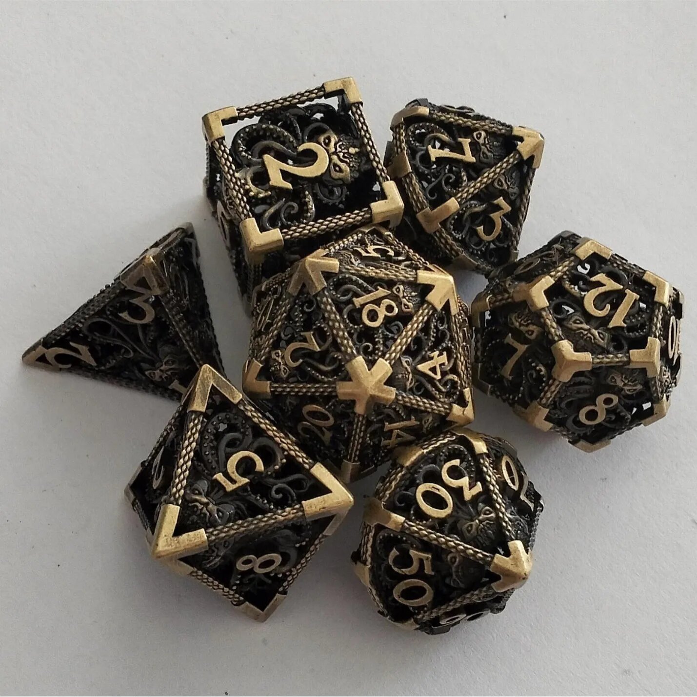 Набор кубиков DND 7 шт. antique bronze
