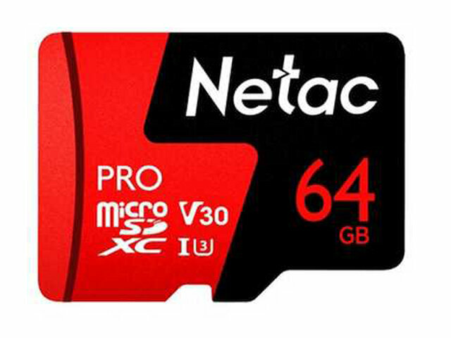 Карта памяти Netac P500 Extreme Pro MicroSDXC 64GB Сlass 10 UHS-I 100MB/s (NT02P500PRO-064G-S)