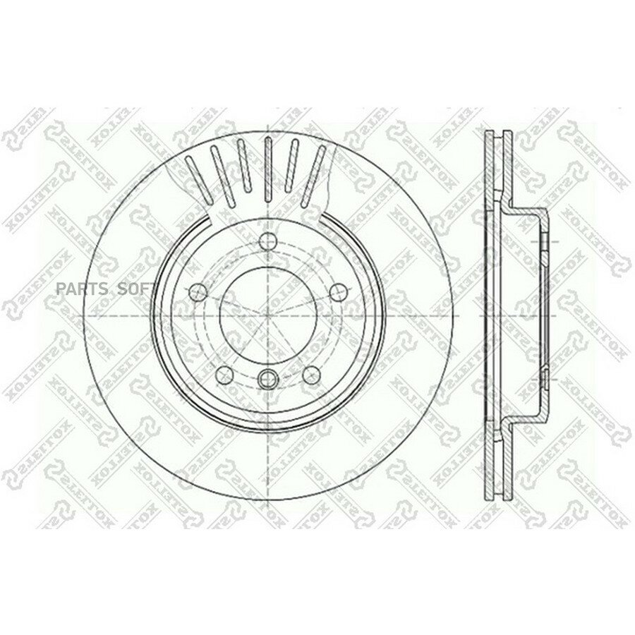 Диск тормозной передний BMW E46 3 2.5-2.0D M42/M47/M52/M54 98>, Brilliance от официального дистрибьютора, STELLOX, артикул 60201540VSX