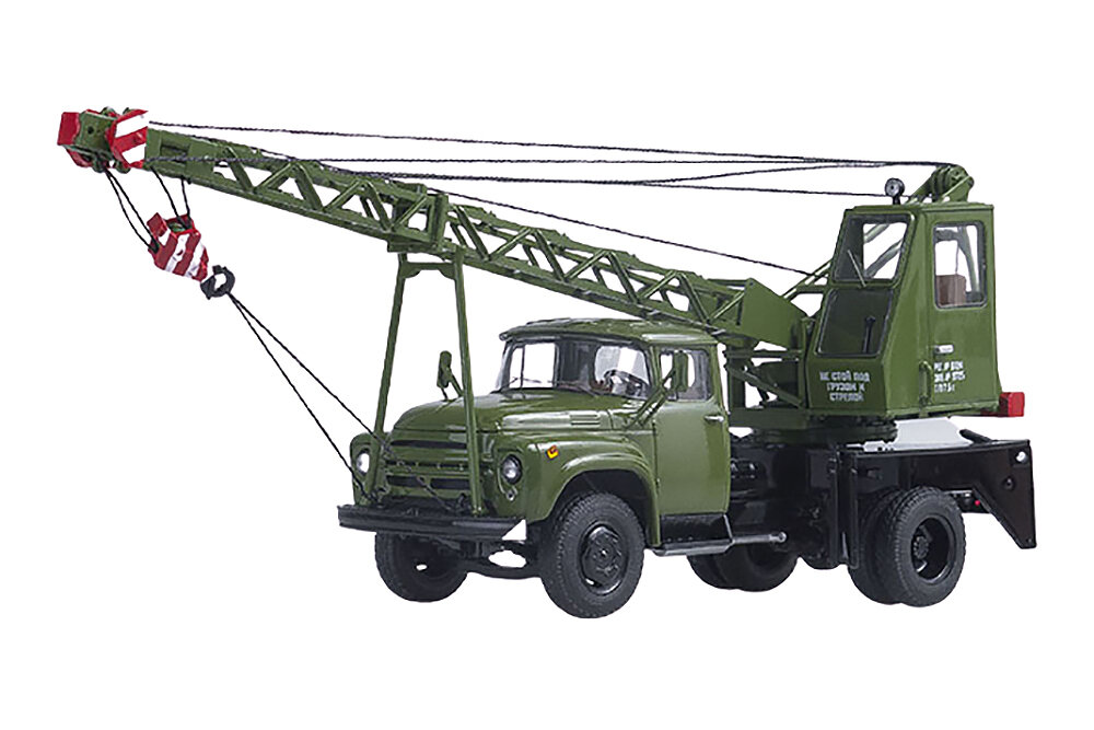 Модель коллекционная SSM Лихачев 130 автокран АК-75В хаки