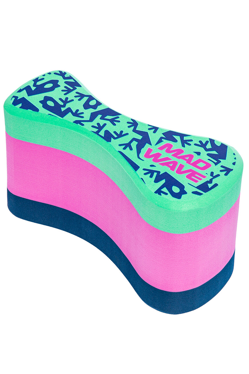 Колобашка для плавания MAD WAVE Pull buoy EXT Printed, 22x10x12см, цвет розовый