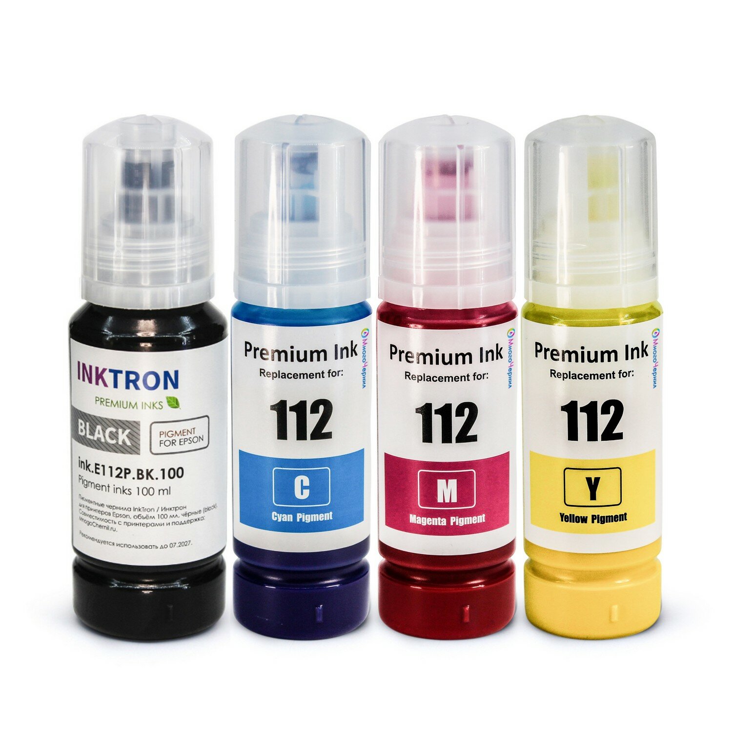 Чернила для Epson L15158, L15168, L6578, L15188, L6498, L6468, L6558, (совместимые 009), InkTron пигментные, 100 + 3 x 7