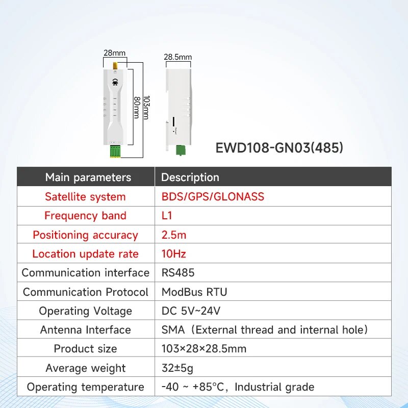 Модуль позиционирования EWD108-GN03(485) RS485