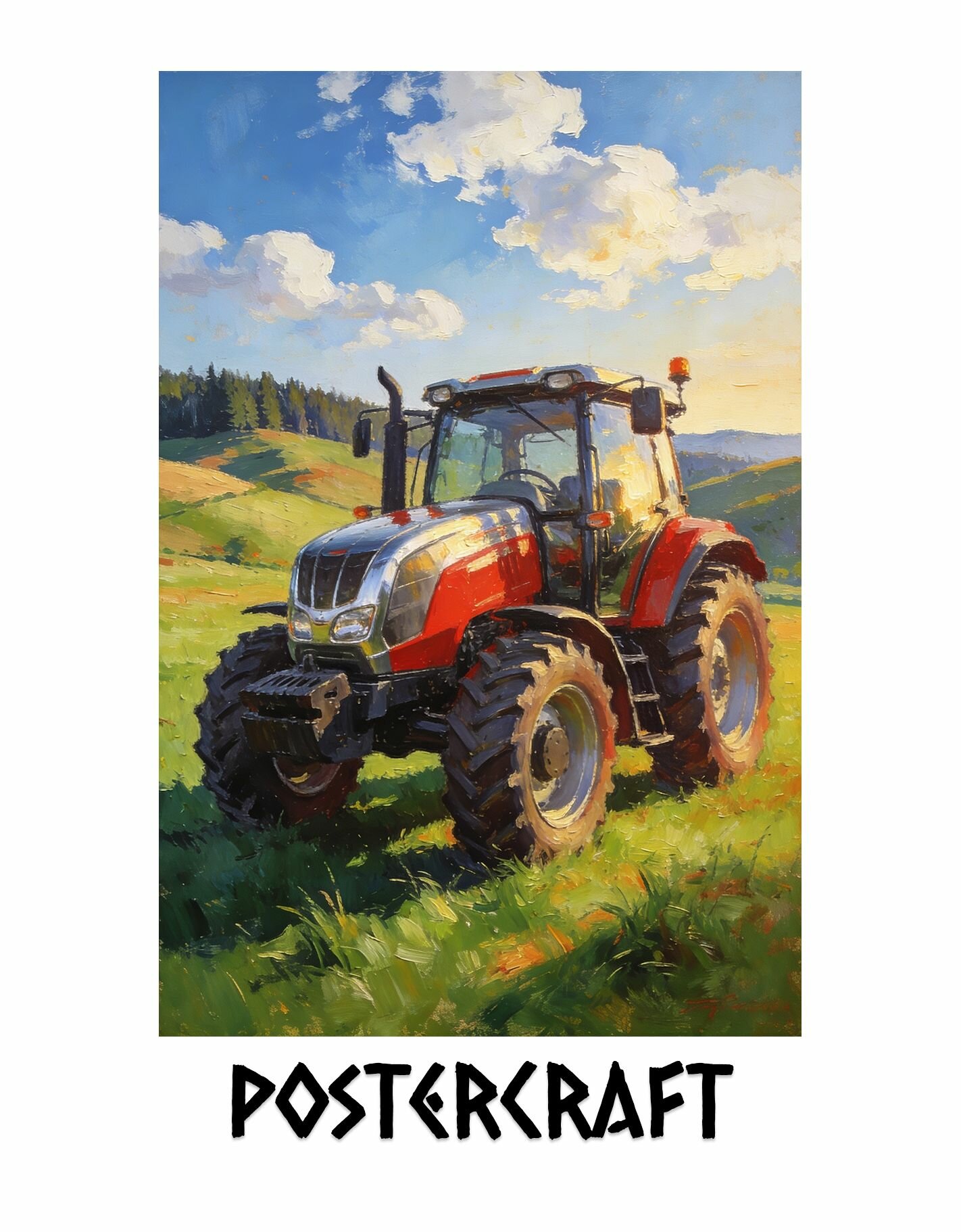 Постер "Трактор", 29.7х42см, А3, глянцевый