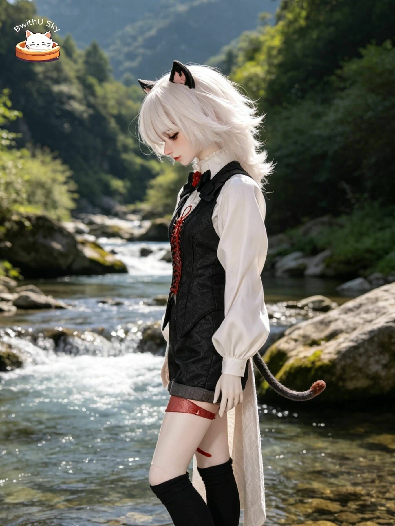 BwithUSky Ezra 1/4 BJD Кукла: Коллекционный образ в стиле готического денди
