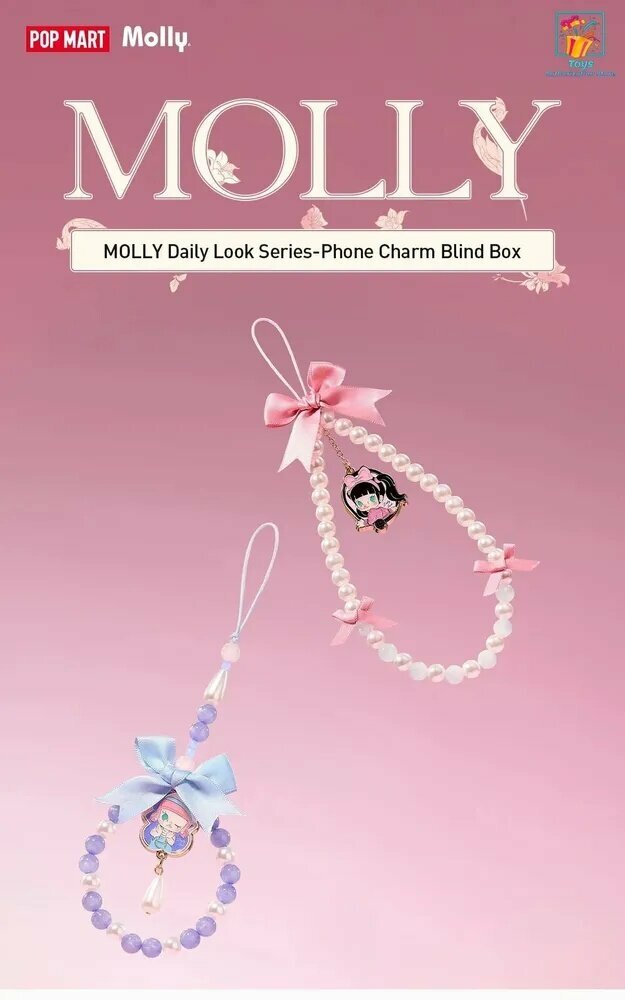 Коллекционная фигурки Слепая коробка игрушка pop mart MOLLY Daily Look Series Phone Charm 100% оригинал