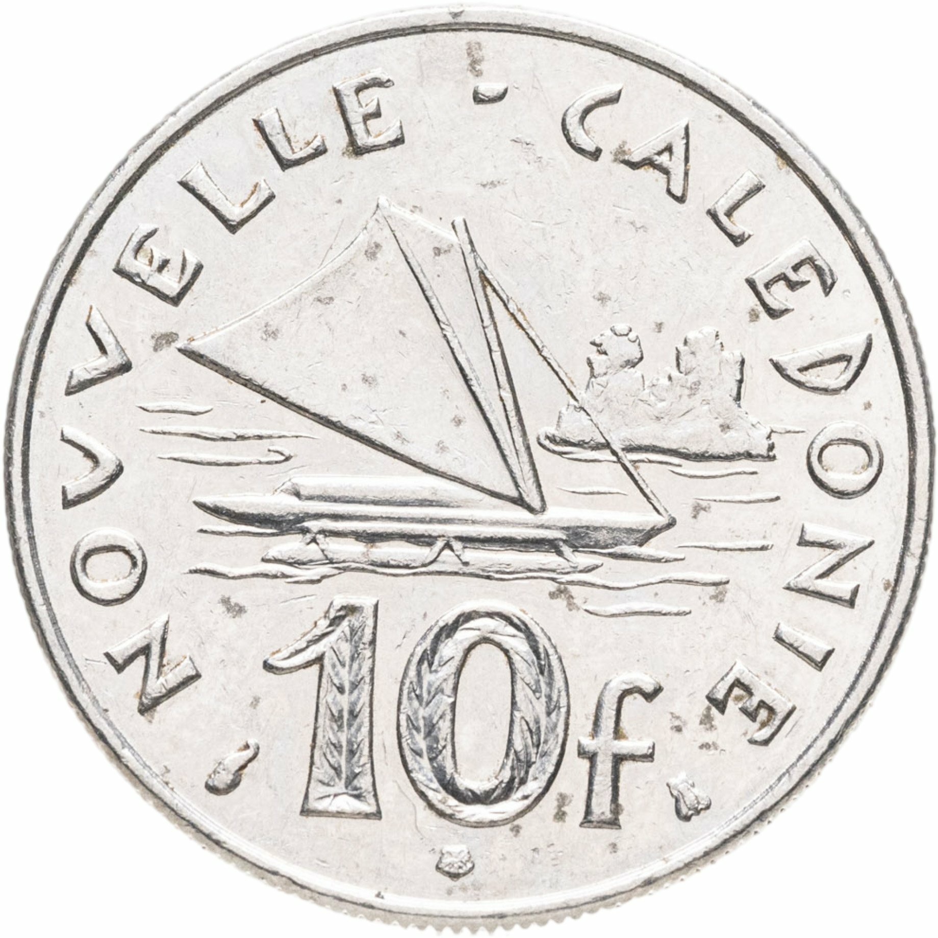 Новая Каледония 10 франков francs 1998, Никель, в сохранности XF