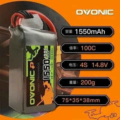Аккумулятор Ovonic 850mAh 1300mAh 1550mAh 100C 120C 4S 6S LiPo Battery Pack with XT60 Plug