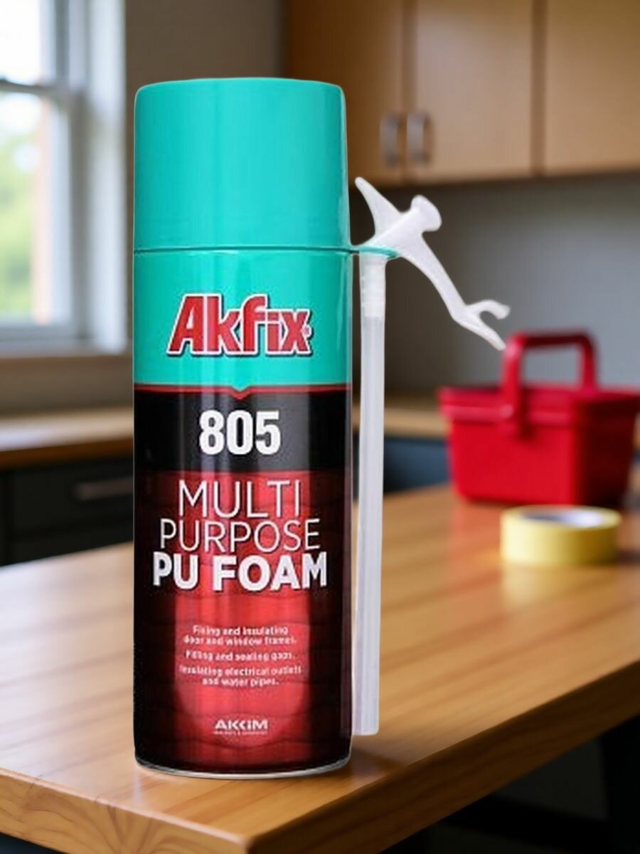 Akfix 805 Многоцелевая бытовая полиуретановая пена, 300мл / 350г
