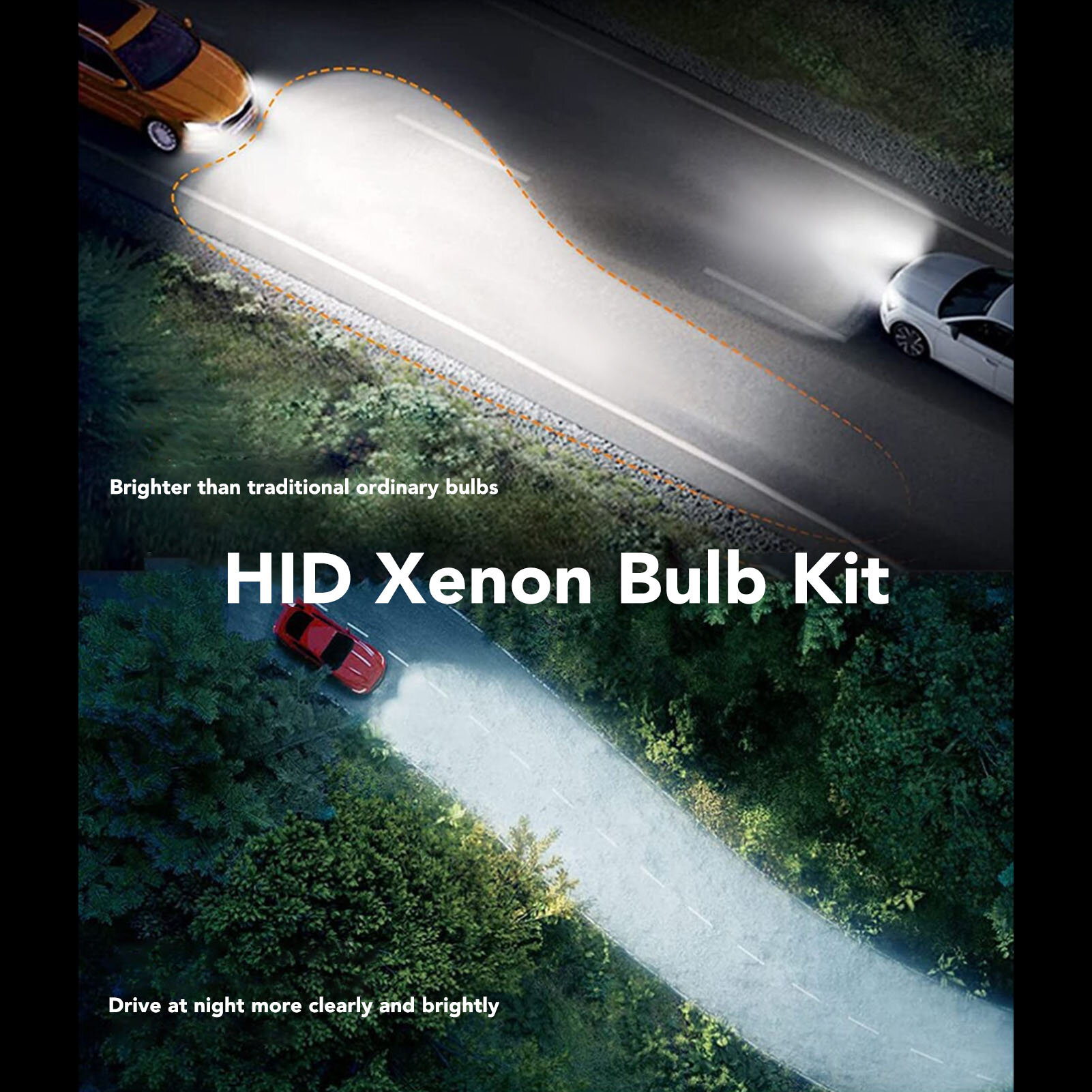 DC12V 55W HID комплект ксеноновых ламп супер яркий дальний ближний свет 5500LM комплект для преобразования ксеноновых ламп для интерфейса 9007 автомобильные фары 8000K