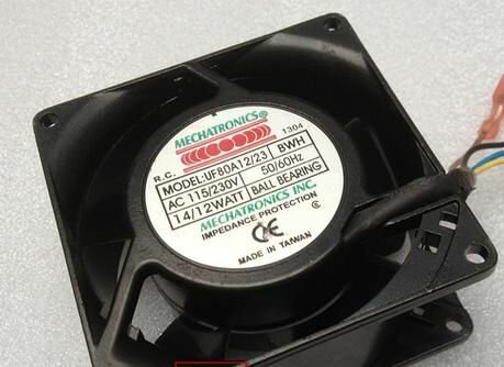 UF80A12 / 23 8038 230V / 115V 14 / 12W Двойное напряжение 4 провода вентилятор алюминиевой рамы