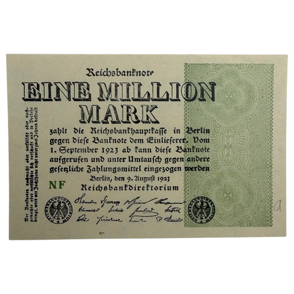 Веймарская республика 1000000 (1 миллион) марок 1923 г. (09.08 Тип 2) (ВЗ - Звёзды) (Серия NF)