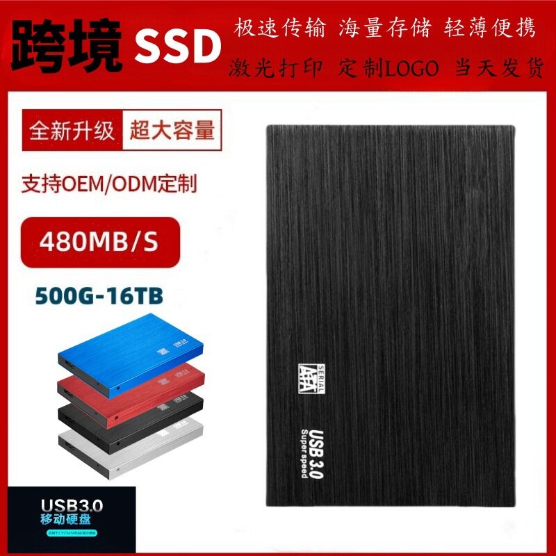 500GB USB 3.0 Портативный Внешний Жесткий Диск с Компактным Дизайном для Резервного Копирования Данных, Черный Цвет