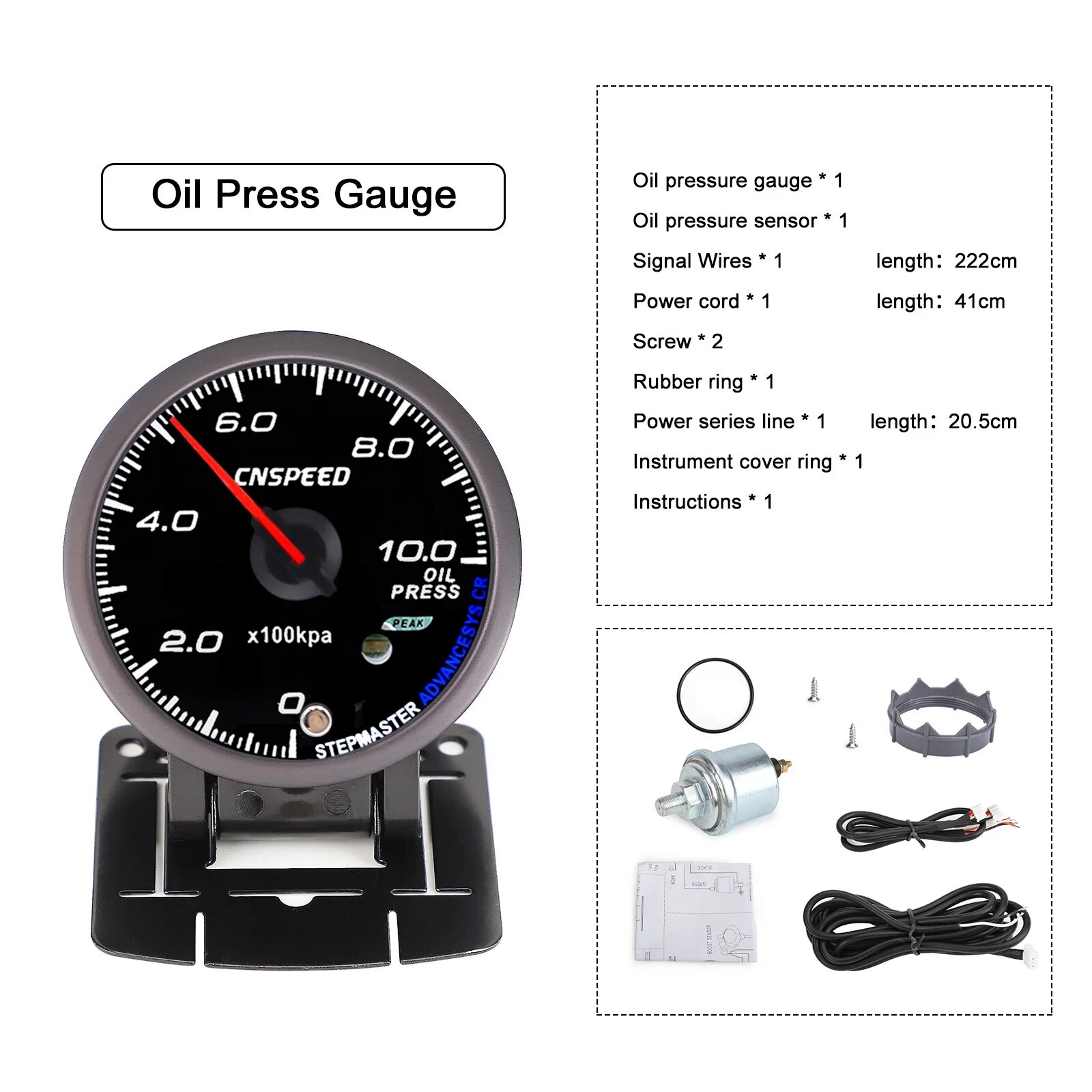 CNSPEED 2,5 "60 мм новый датчик наддува выхлопных газов автомобильный датчик температуры давление масла температура воды температура масла измеритель напряжения
