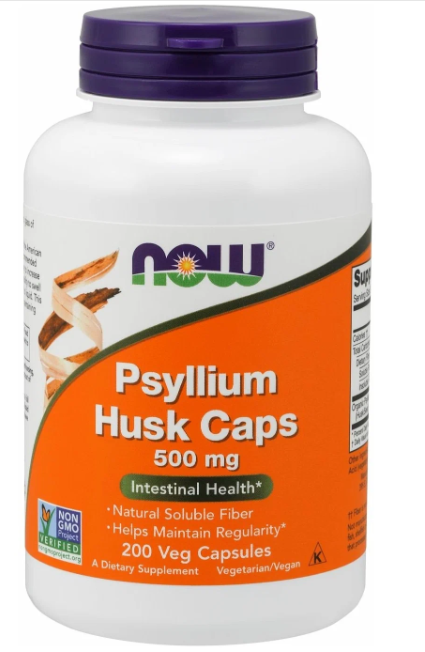 Psyllium Husk Caps 500mg 200 caps Now, 66 порции(й), детокс и очищение