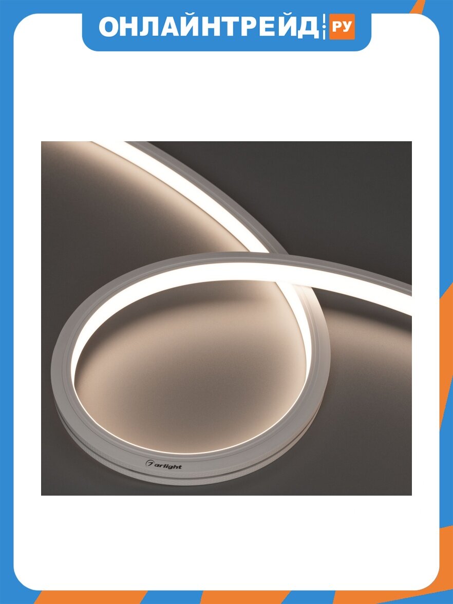 Лента герметичная Arlight MOONLIGHT-TOP-A140-13x12mm 24V Day4000 (9.6 W/m, IP67, 5m, wire x2) (, Вывод боковой, 3 года)