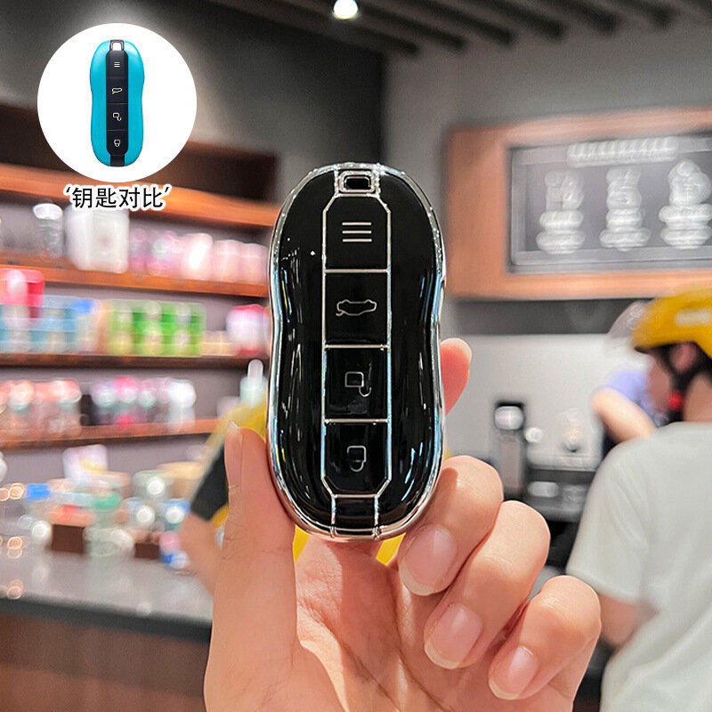 Xiaomi Su7 2024 NFC Кард-ключевой держатель кошелек в кристаллическом черном - Одиночный кошелек для автомобильного
