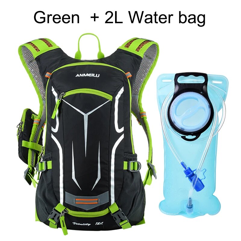 Anmeilu Водонепроницаемый рюкзак 18л для велоспорта Зеленый, Green combination