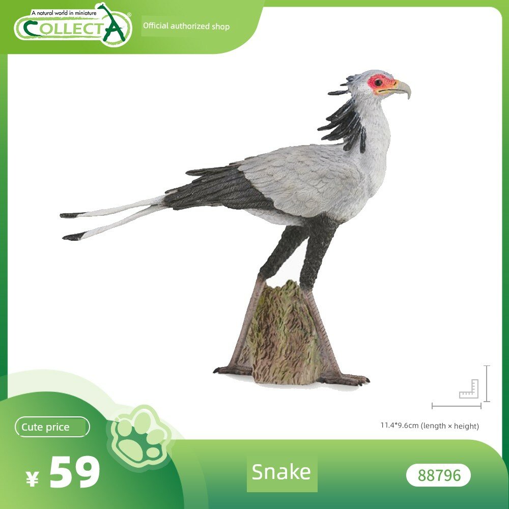 Официальная фигурка птицы-секретаря CollectA 88796, детская игрушка для обучения в подарок