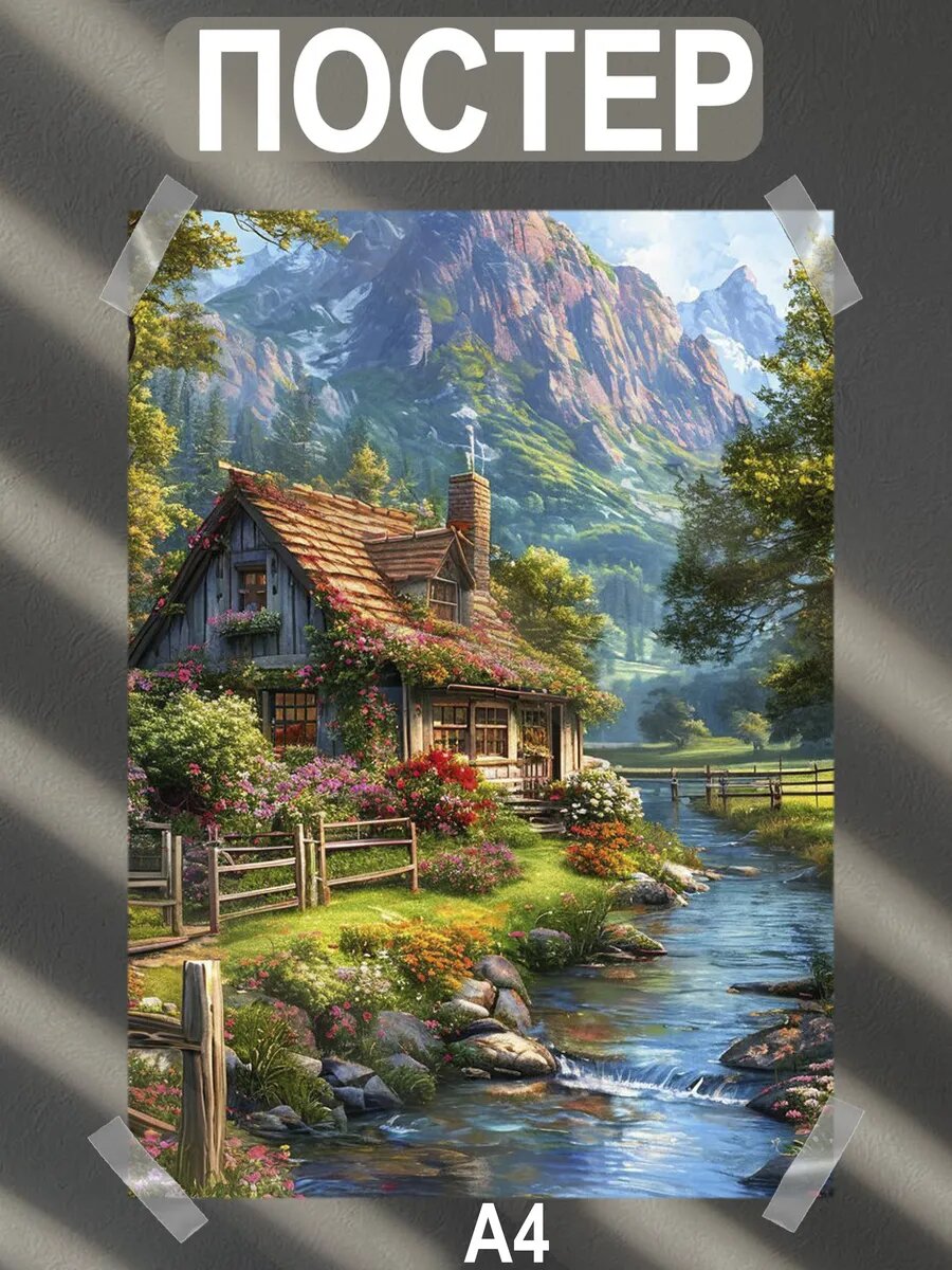 Постер интерьерный на стену а4 природа