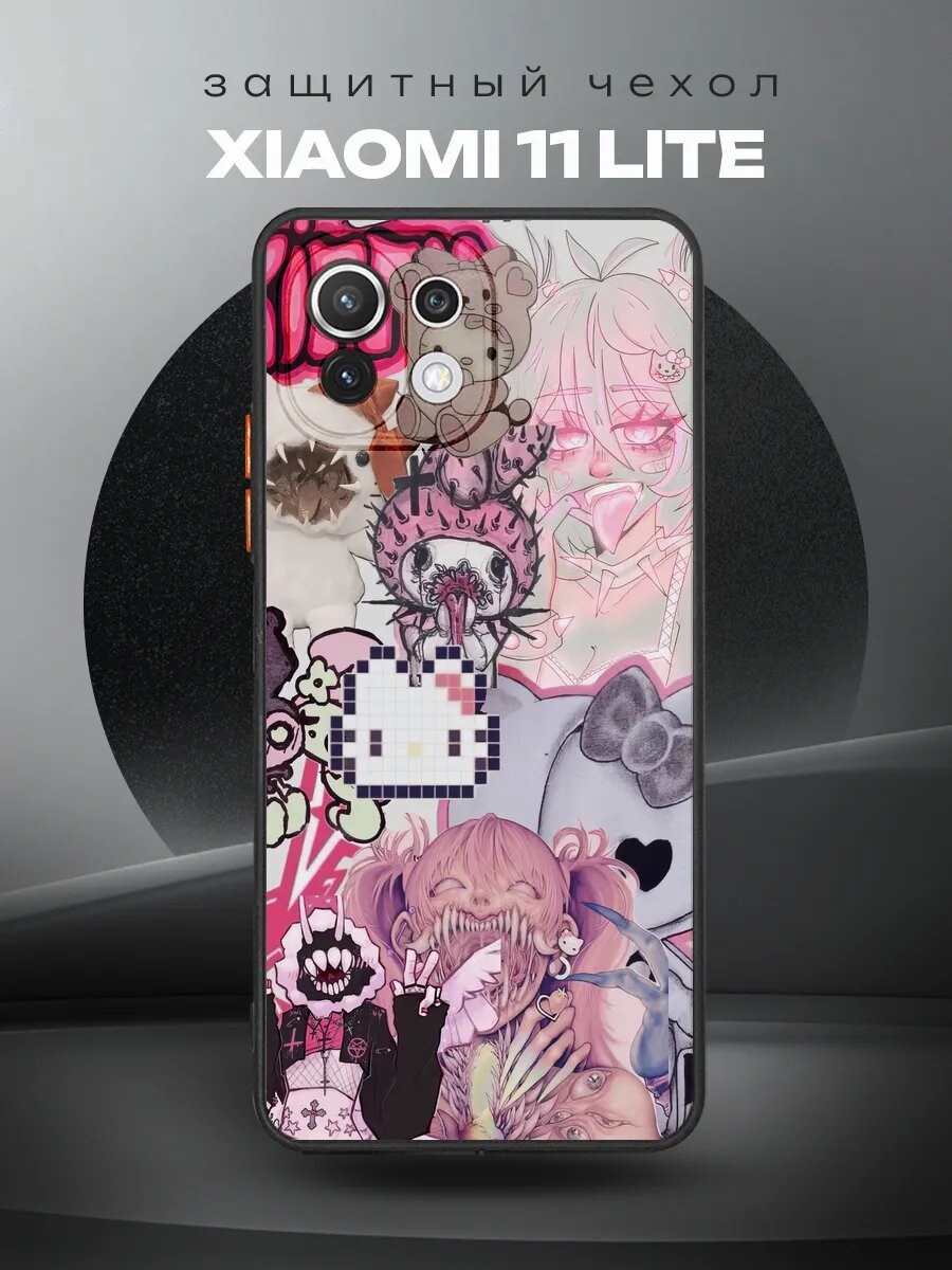 Чехол на XIAOMI 11 LITE силиконовый с принтом y2k куроми