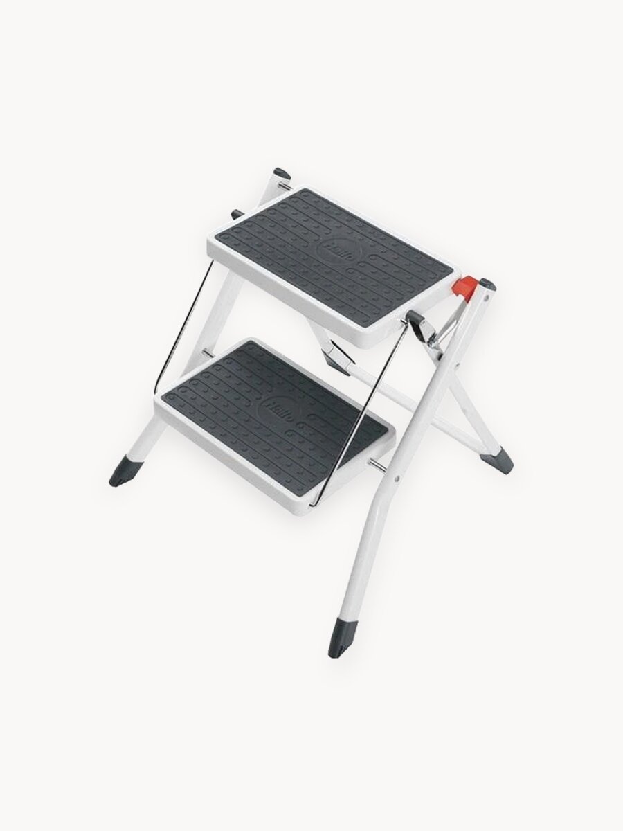 Лестница Hailo Mini 2 ступени с резин. ковриком, белый (4310-001)