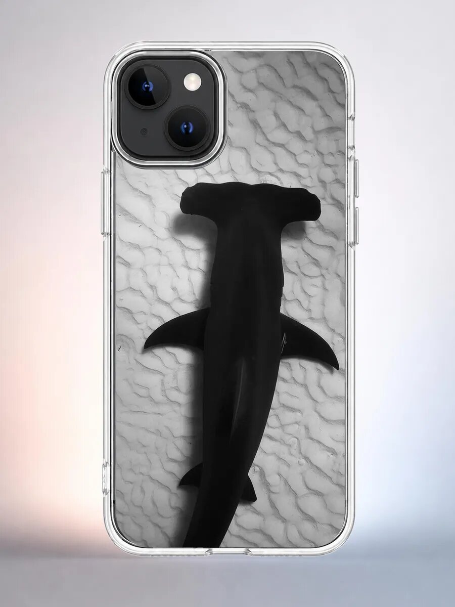Чехол iPhone 15 акула-молот силиконовый