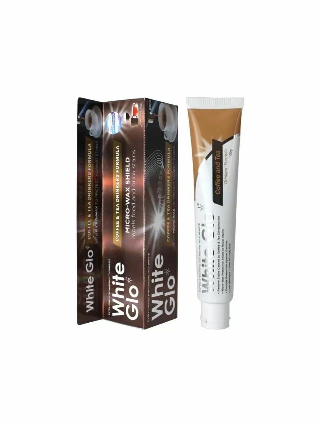 Зубная паста White Glo Coffee & Tea Drinkers, 100 г, отбеливающая для любителей кофе и чая
