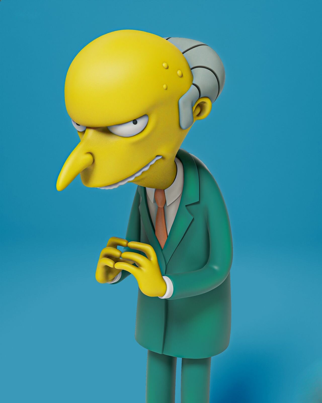 Сборная модель Mr. Burns (The Simpsons), 160мм для покраски