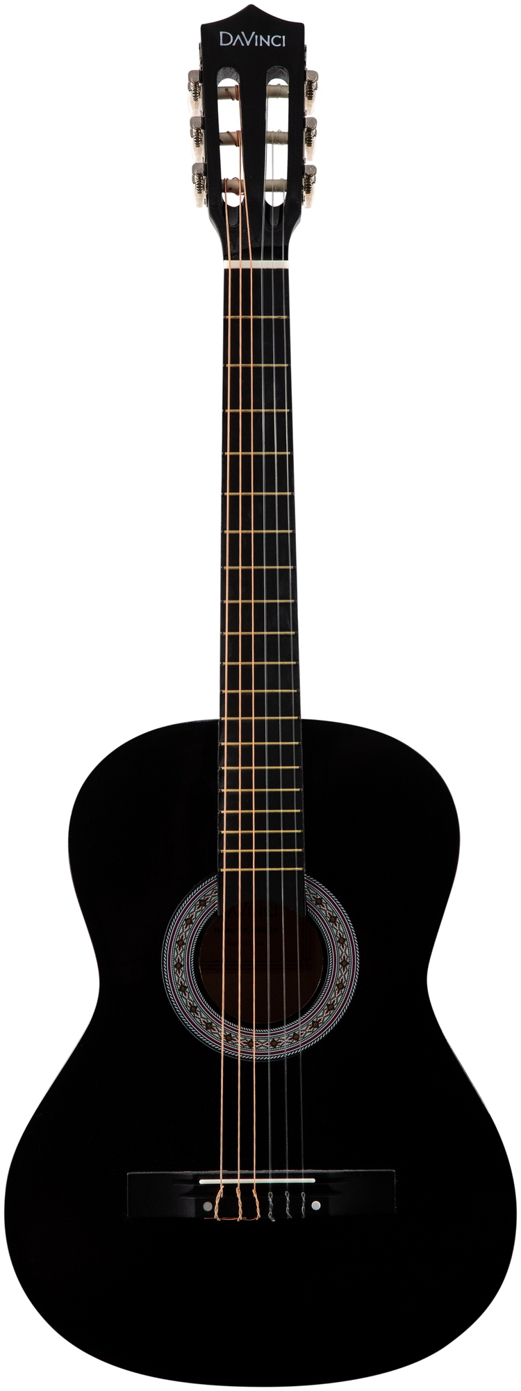 Гитара классическая 7/8, DAVINCI DC-50A BK , черный цвет, Гриф c анкерным стержнем
