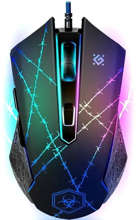 Мышь проводная Defender Forced GM-020L, игровая, оптическая, USB, 3200dpi, черный