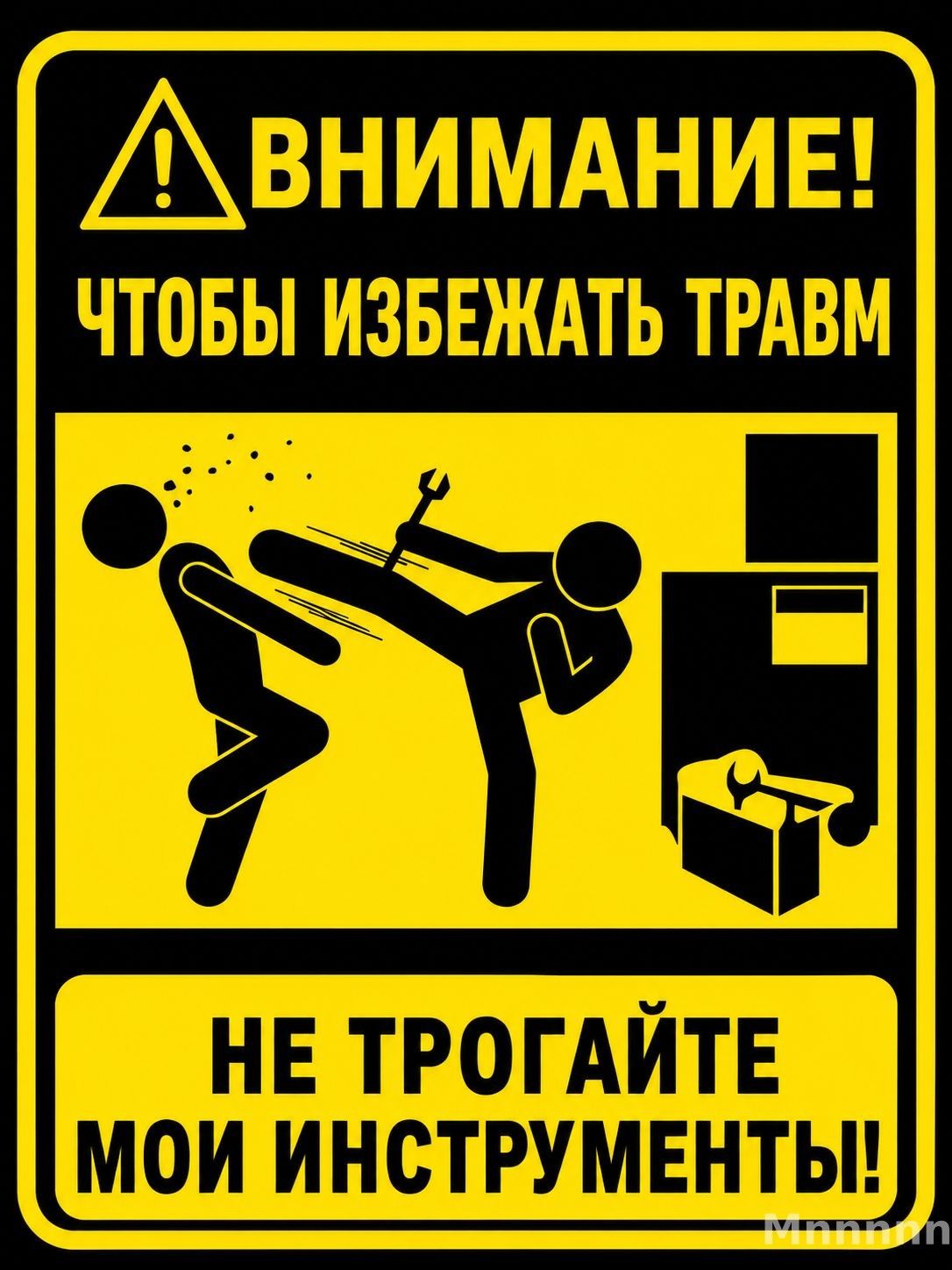 Плакат "Не трогайте мои инструменты