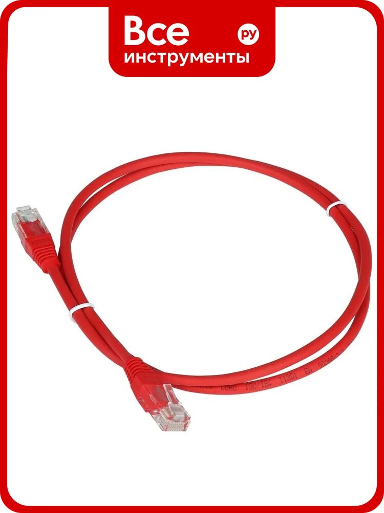 Патч-корд TWT RJ45 - RJ45 4 пары UTP категория 5е красный 45-45-0.3-RD