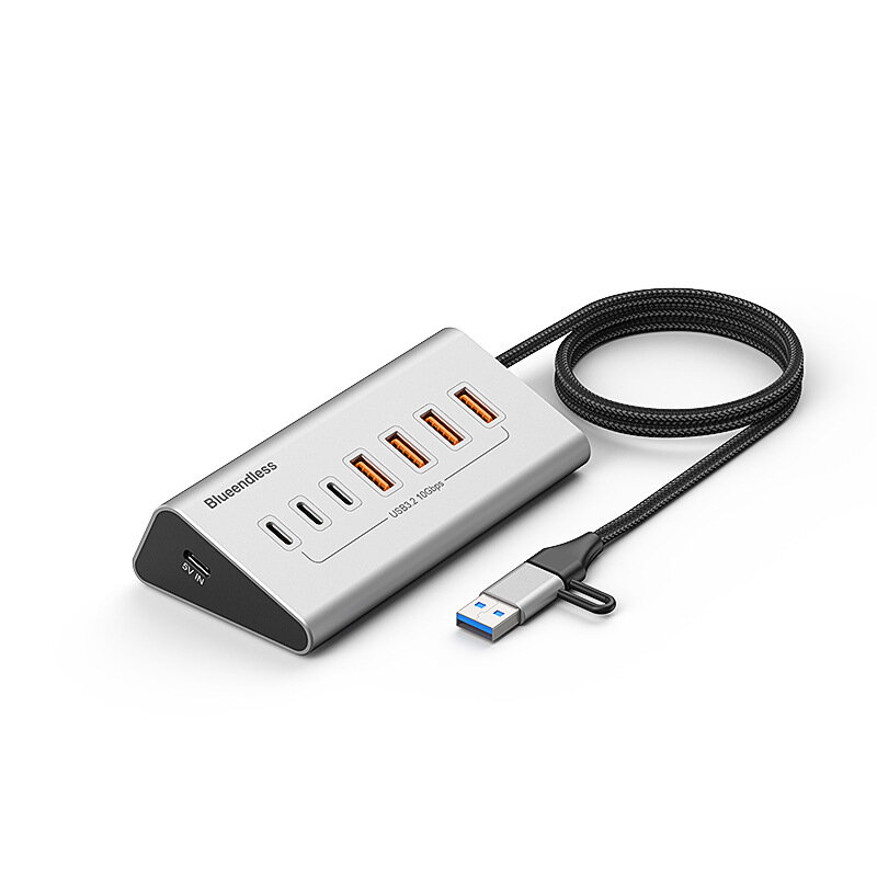 Lanshuo USB3.2 удлинитель-сплиттер Type-C для ноутбуков и настольных компьютеров, концентратор расширения 10 Гбит/с.