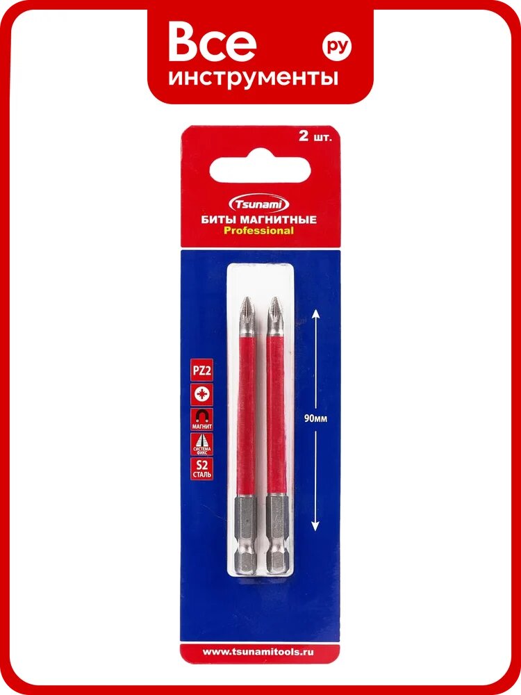 Бита Tsunami Professional PZ2, 90 мм, 2 шт T26020010PZ2090