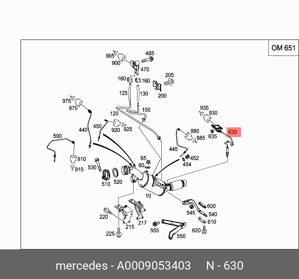 Датчик азота NOX, Omegation NOX10012 (аналог Mercedes-Benz A0009053403)