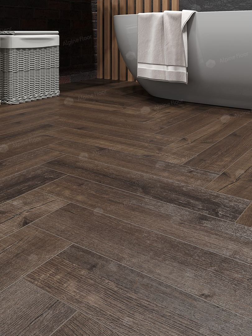 Ламинат SPC ёлочка Alpine Floor Parquet Light ECO 13-22 Дуб Альферац, толщина 4мм, площадь 1,95м. кв, планка 600х125х4