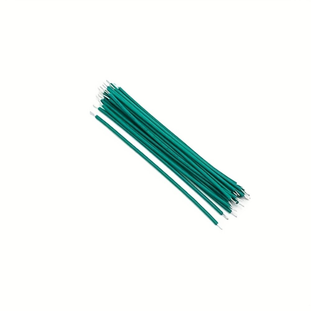 Провод-перемычка для печатных и макетных плат 26 AWG, луженый, 8 см, 50 шт, зеленый