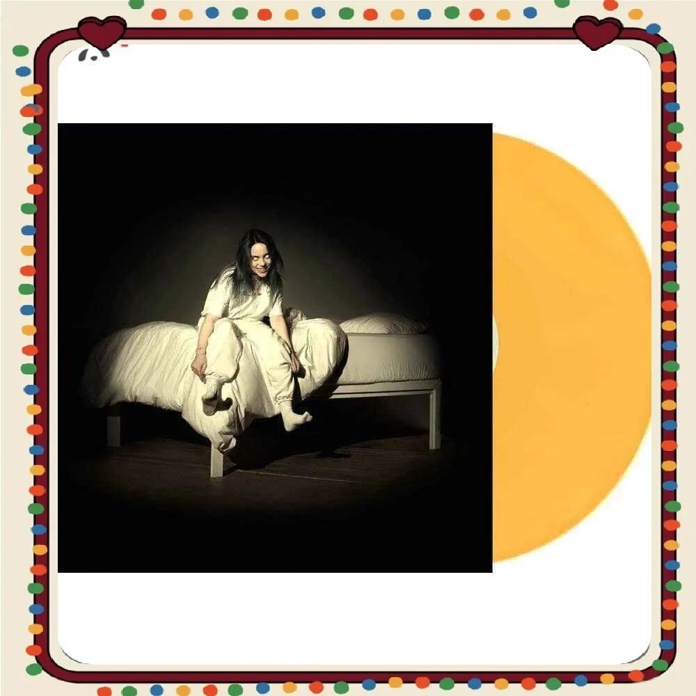 Эксклюзивный винил Billie Eilish When We All Fall Asleep Where Do We Go в цвете Pale Yellow, совершенно новая запечатанная пластинка формата LP альбома . LYY
